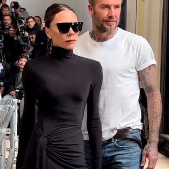 Victoria Beckham | Dresses | Victoria Beckham High Neck Jersey Dress ...